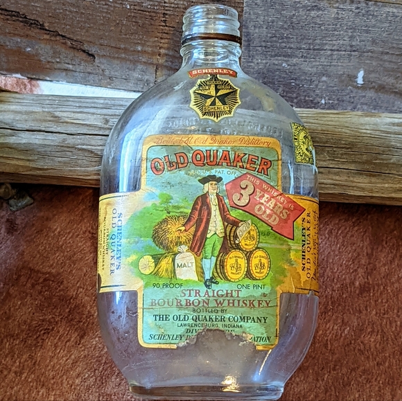 The Old Quaker | Other | Antique Old Quaker Rare Bourbon Bottle By ...